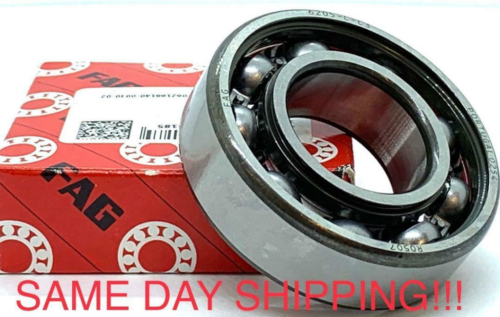 6205 C3 FAG DEEP GROOVE SINGLE ROW OPEN BALL BEARING 25x52x15 mm ...