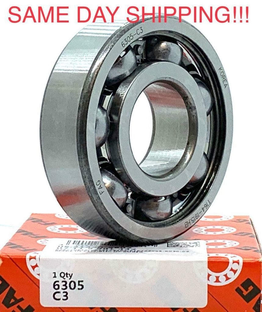 6305 FAG BEARING OPEN 6305 C3 NO SEALS 25x62x17 mm - Rodavictoria USA