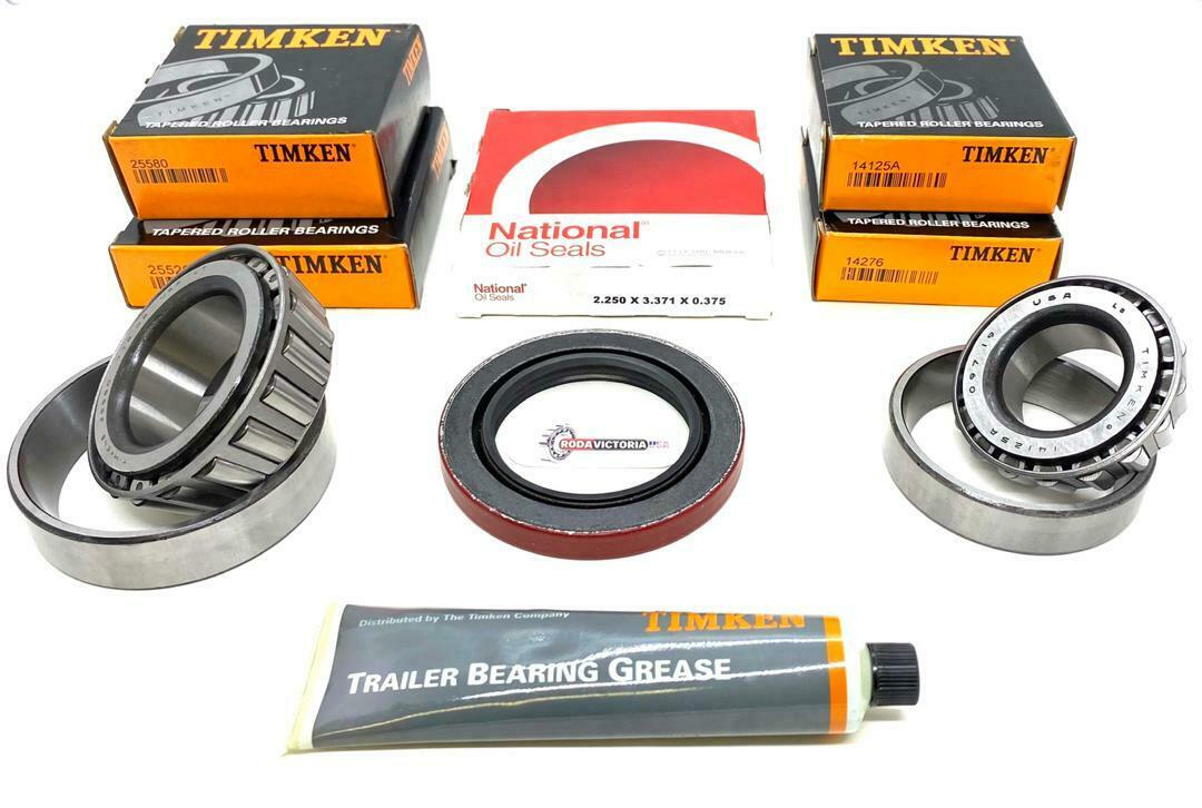25580 25520 14125A 14276 TIMKEN Bearing Seal Grease Set for 7000-lb ...