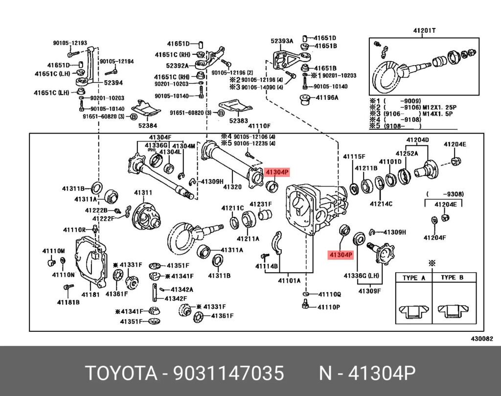 TOYOTA OEM 90311-47035 OIL SEAL 47x69x94x8/26mm 9031147035 ...