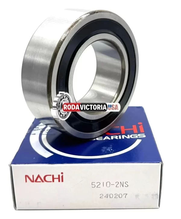 NACHI 5210 2NS Angular Contact Ball Bearing, Rubber Sealed 3210 ...